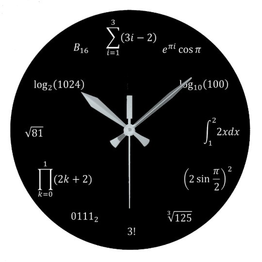 Math Equations and Notations Large Clock | Zazzle.com