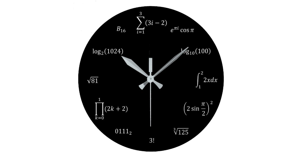 Math Equations and Notations Large Clock | Zazzle.com