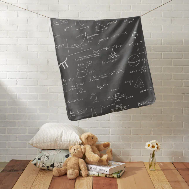 Math Equations Formulas Algebra Nerd Baby Blanket | Zazzle