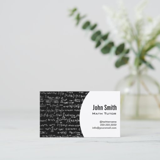 Math Equations Math Tutor Business Card | Zazzle