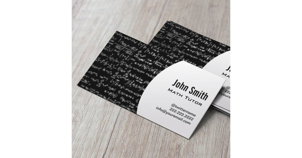 Math Equations Math Tutor Business Card | Zazzle