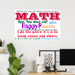 Math Feelings Quote Poster | Zazzle