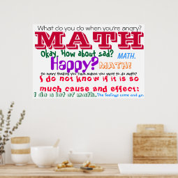 Math Feelings Quote Poster | Zazzle
