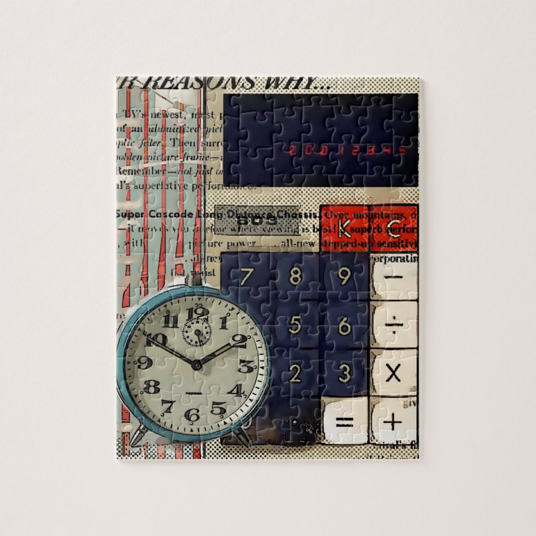 Math financial advisor accountant calculator jigsaw puzzle | Zazzle