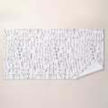 Math Formulas And Numbers Bathroom Bath Towel Set | Zazzle