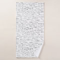 Math Formulas And Numbers Bathroom Bath Towel Set | Zazzle