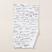 Math Formulas And Numbers Bathroom Bath Towel Set | Zazzle