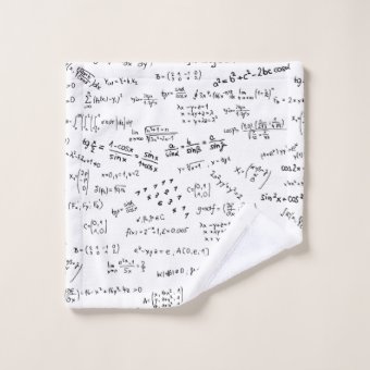 Math Formulas And Numbers Bathroom Bath Towel Set | Zazzle