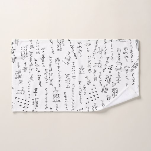 Math Formulas And Numbers Bathroom Bath Towel Set | Zazzle