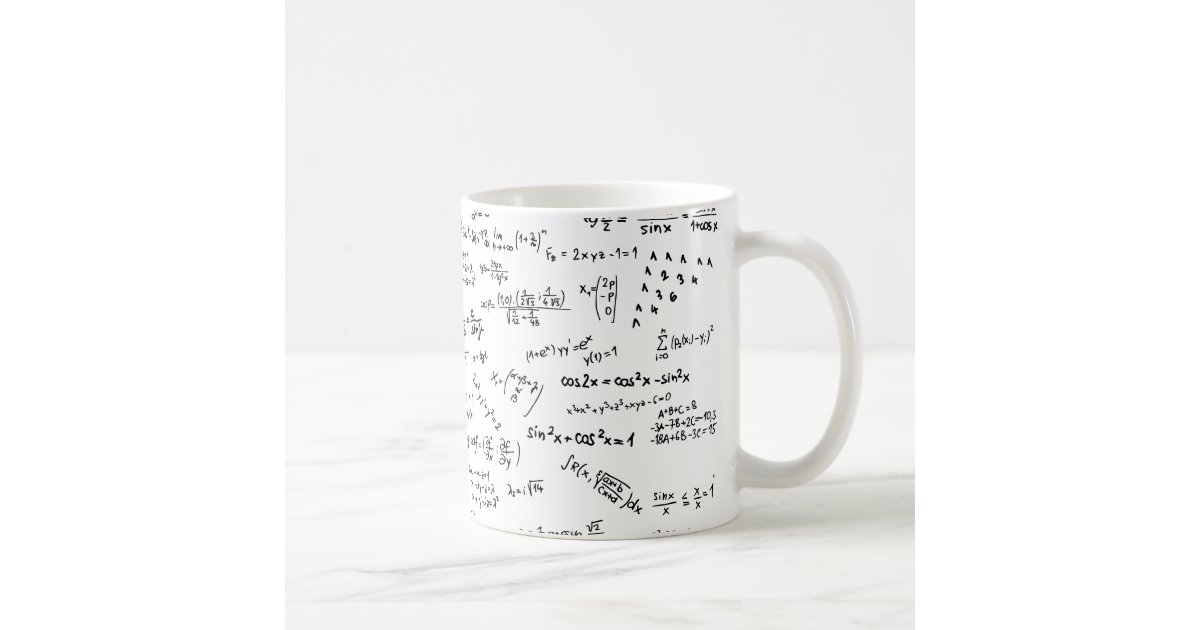 Math Formulas And Numbers Coffee Mug | Zazzle