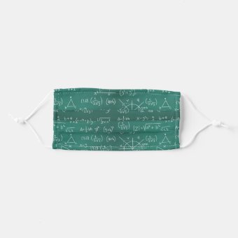 Math Formulas Cool Geek Adult Cloth Face Mask | Zazzle