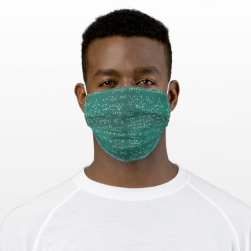 Math Formulas Cool Geek Adult Cloth Face Mask | Zazzle