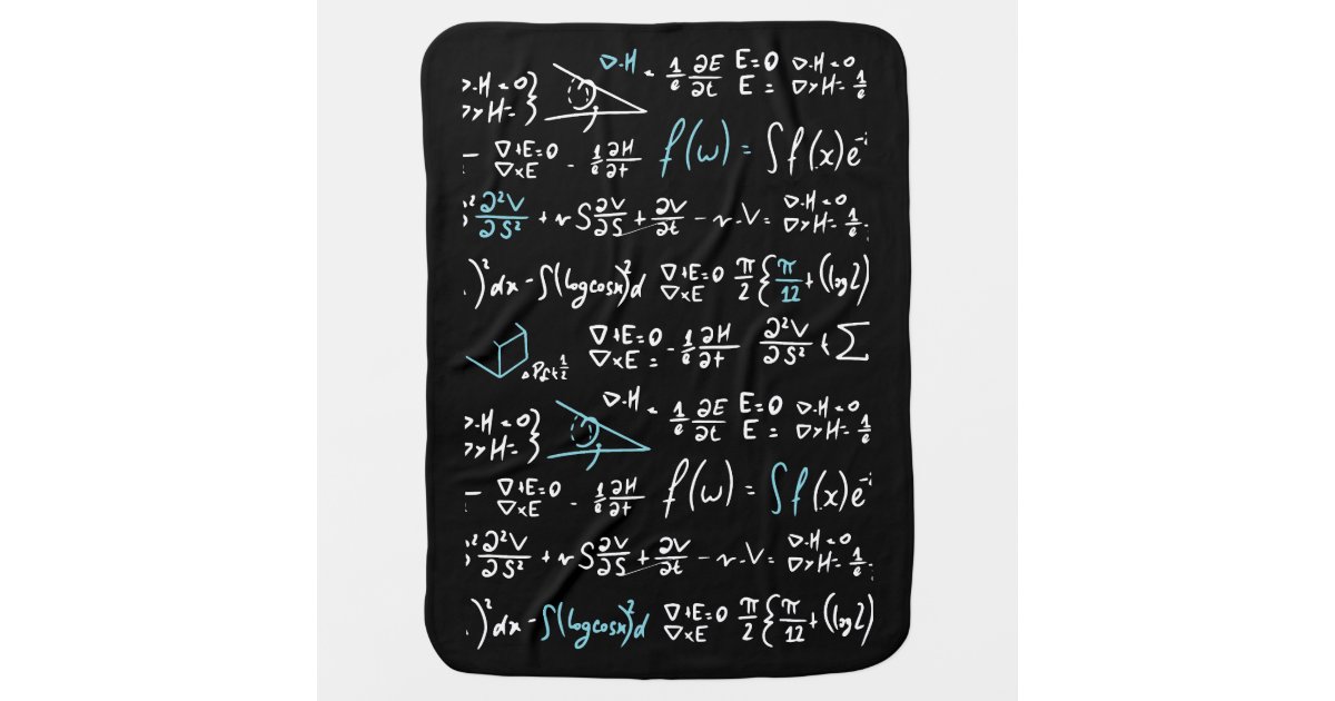 Math formulas mathematics physics student teacher baby blanket | Zazzle