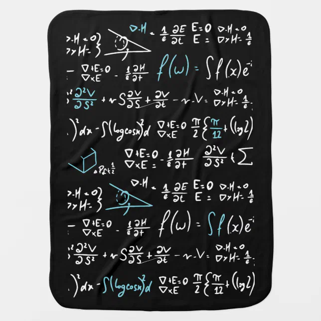 Math formulas mathematics physics student teacher baby blanket | Zazzle