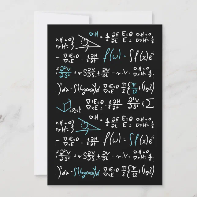 Math formulas mathematics physics student teacher invitation | Zazzle
