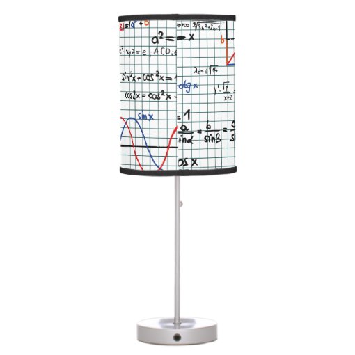 Math Formulas Numbers table lamp | Zazzle
