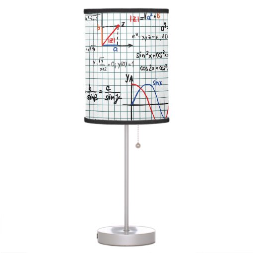 Math Formulas Numbers table lamp | Zazzle