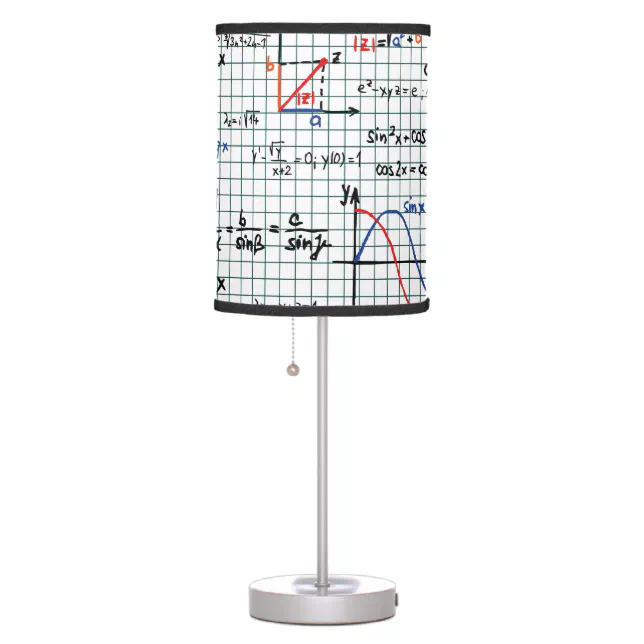 Math Formulas Numbers table lamp | Zazzle
