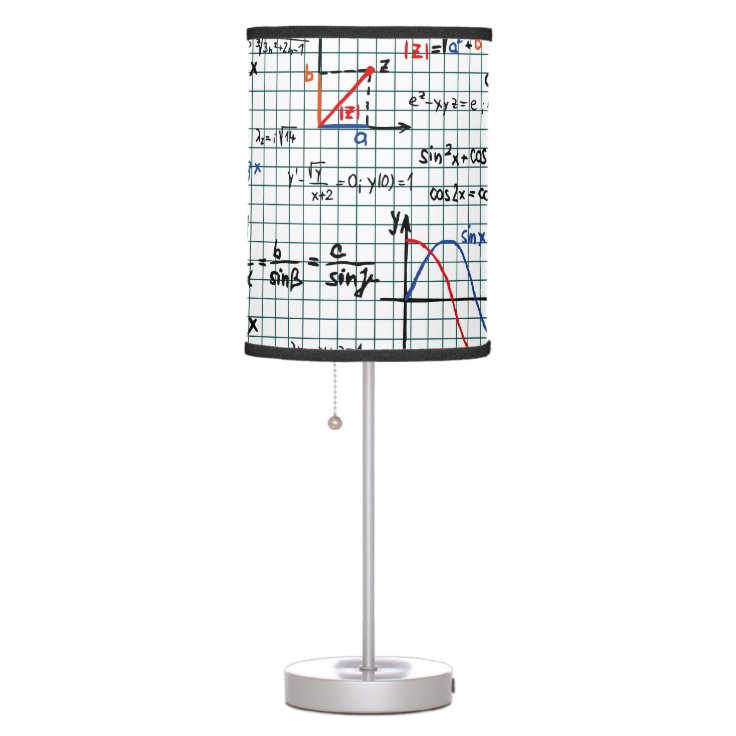 Math Formulas Numbers table lamp | Zazzle