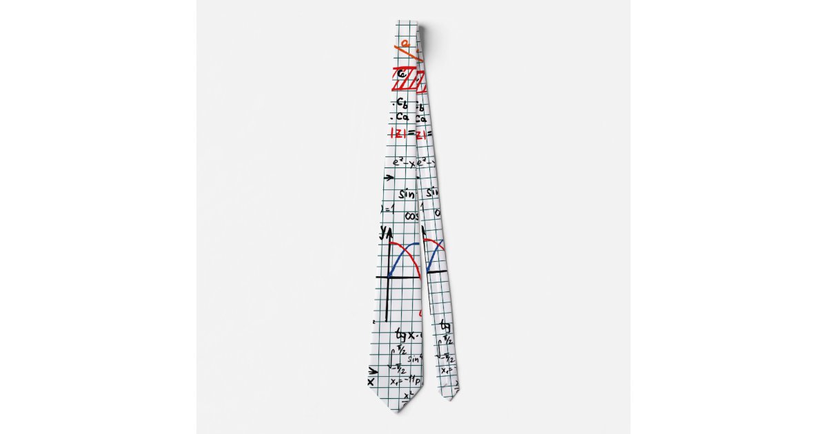 Math Formulas Numbers Tie | Zazzle