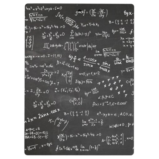 Math Formulas On A Blackboard Clipboard | Zazzle