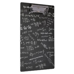 Math Formulas On A Blackboard Clipboard | Zazzle