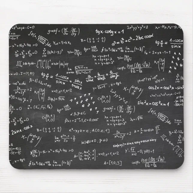 Math Formulas On A Blackboard Mouse Pad | Zazzle