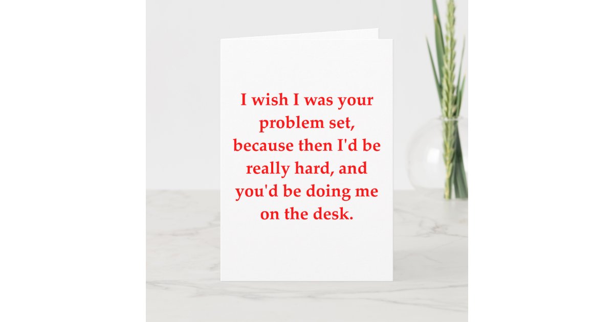 math geek love pick up line card | Zazzle