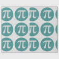 Math geek Pi symbol, blue circle and digits. Wrapping Paper | Zazzle