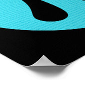 Math geek Pi symbol, blue on black Poster | Zazzle