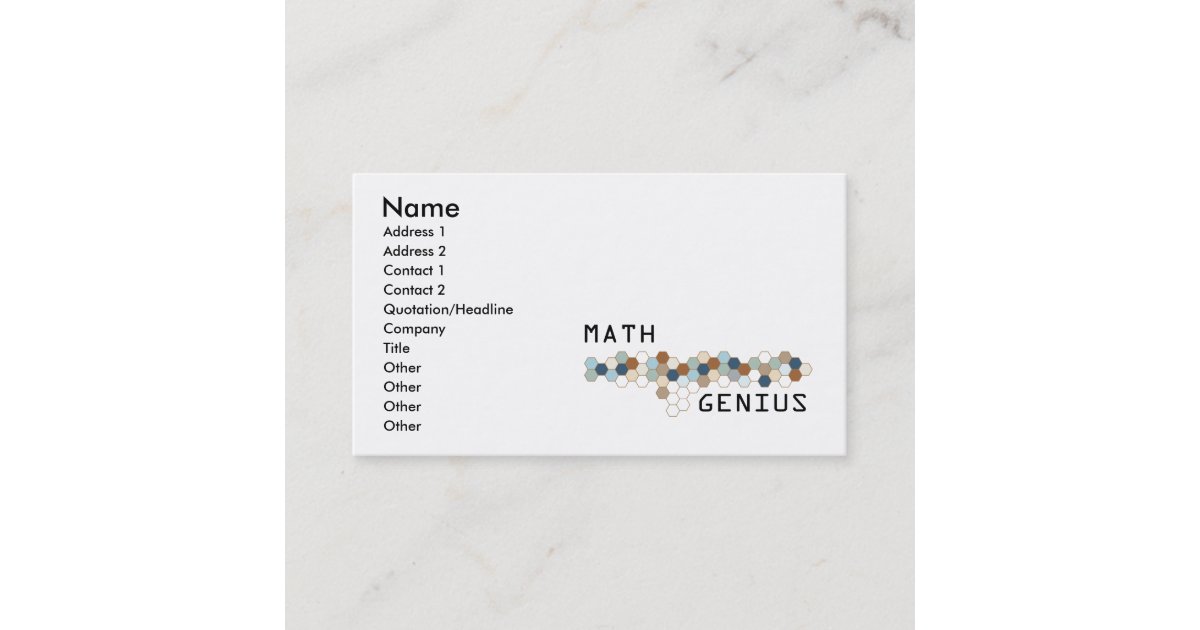Math Genius Business Card | Zazzle