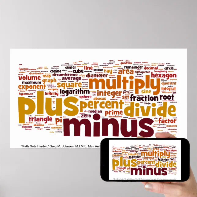 Math Gets Harder Poster Zazzle math-gets-harder-poster-zazzle