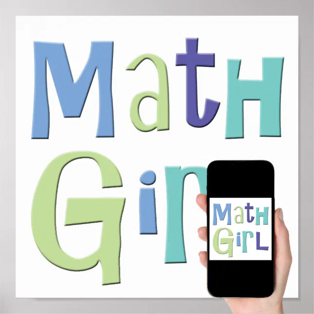 Math Girl Poster | Zazzle