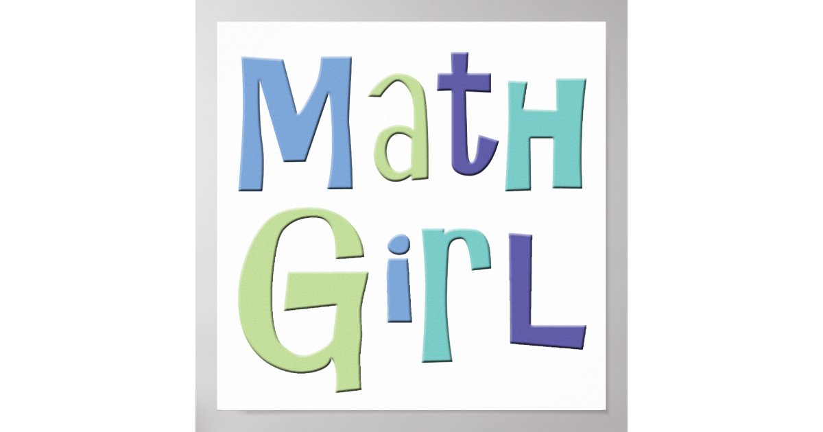 Math Girl Poster | Zazzle