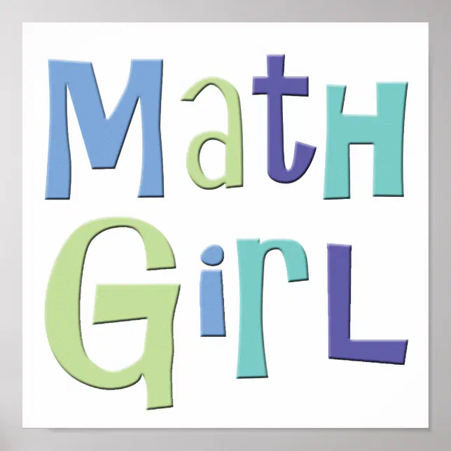 Math Girl Poster | Zazzle