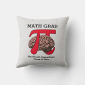 MATH GRAD Pi Brain Graduation Throw Pillow | Zazzle