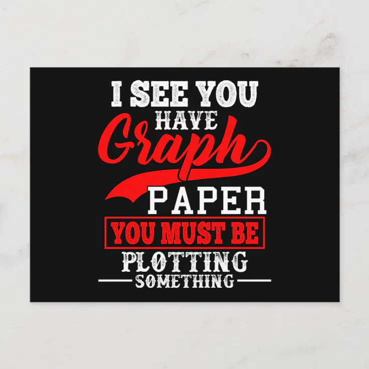 Math Graph paper plotting something Pun Teacher Postcard | Zazzle