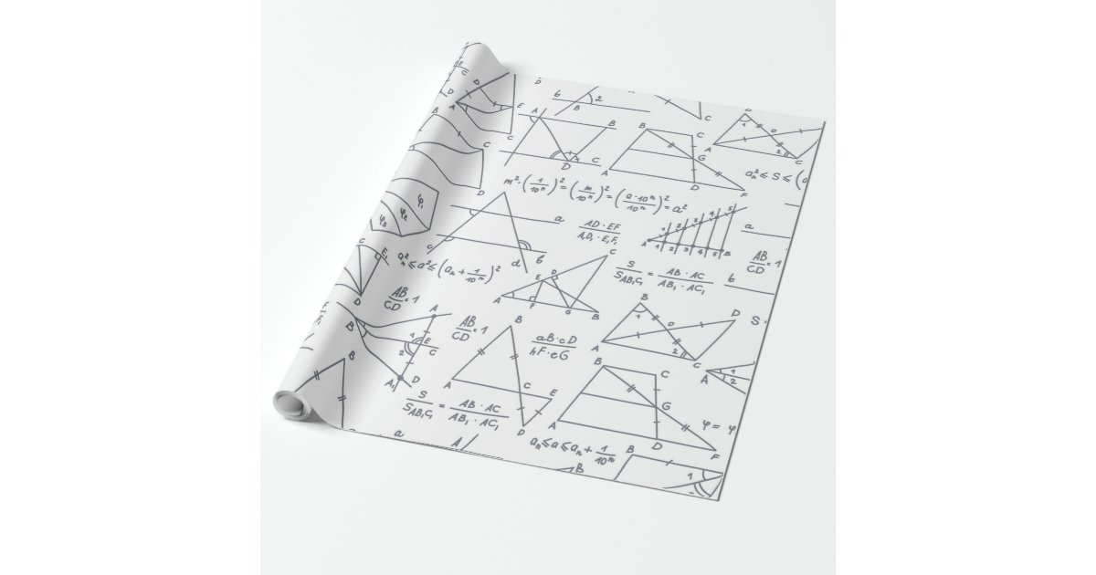 Math Graphs Pattern Teachers Wrapping Paper | Zazzle