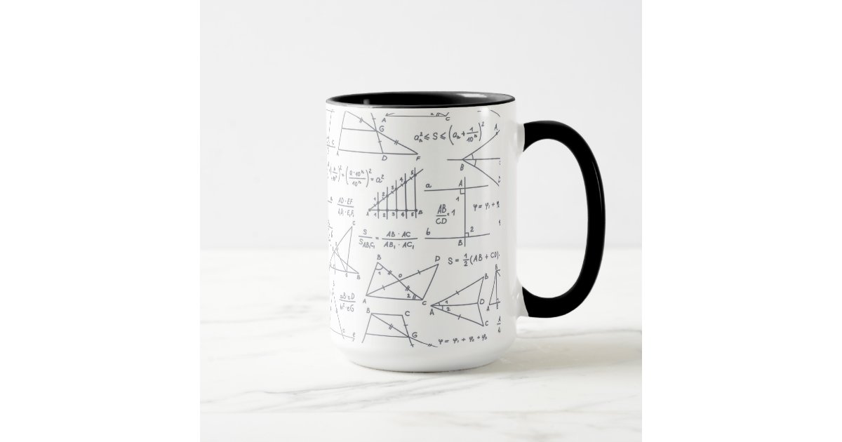 Math Hand Written Calculations Illustrations Mug | Zazzle