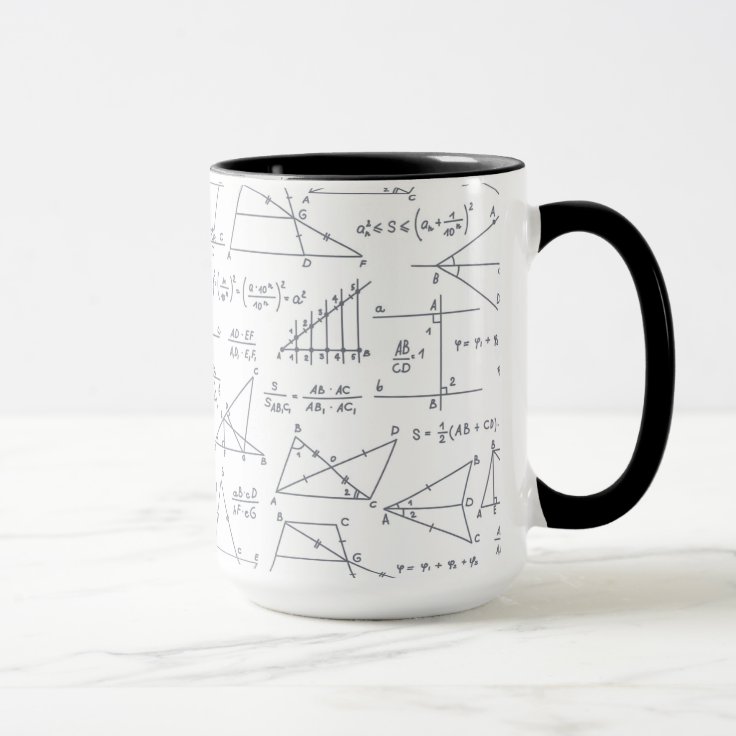 Math Hand Written Calculations Illustrations Mug | Zazzle