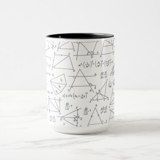 Math Hand Written Calculations Illustrations Mug | Zazzle