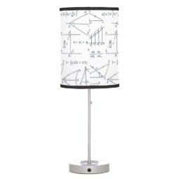 Math Hand Written Calculations Illustrations Table Lamp | Zazzle