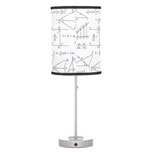 Math Hand Written Calculations Illustrations Table Lamp | Zazzle