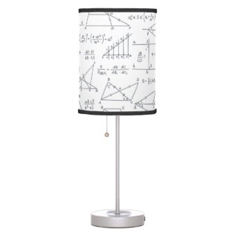 Math Hand Written Calculations Illustrations Table Lamp | Zazzle