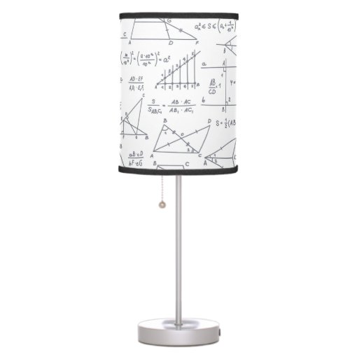 Math Hand Written Calculations Illustrations Table Lamp | Zazzle