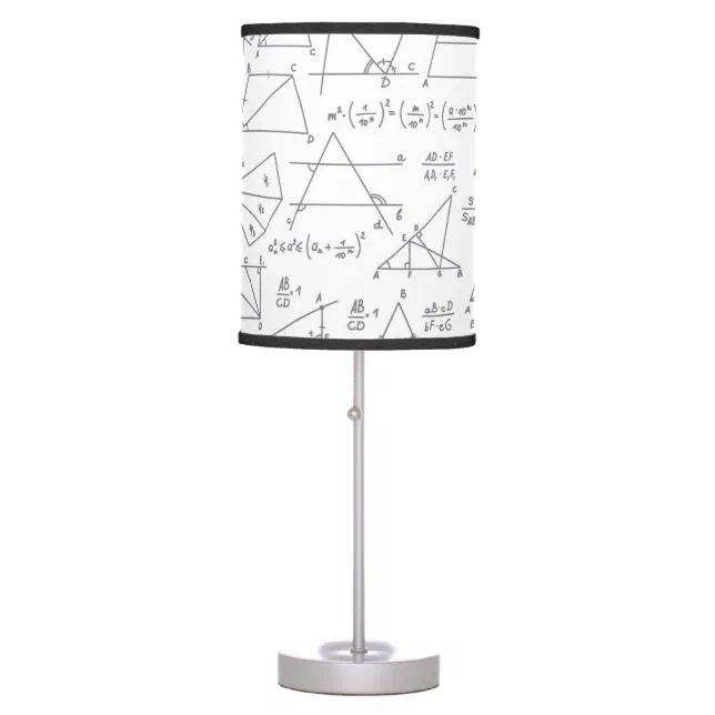 Math Hand Written Calculations Illustrations Table Lamp | Zazzle