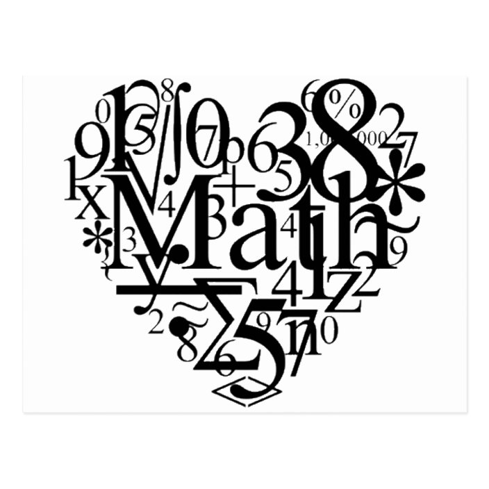 Math Heart Postcard | Zazzle.com