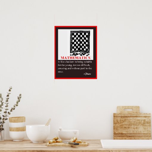 Math Humor and quote by Plato Poster | Zazzle