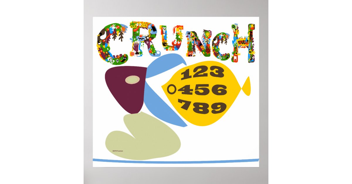 Math humor 'crunch numbers' illustration Print | Zazzle