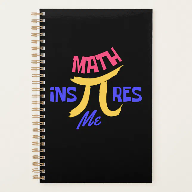 Math Inspires Me Happy National Pi Day Planner | Zazzle